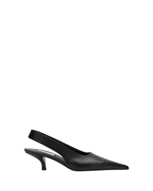 TOTEME Leather Slingback Pumps - Black