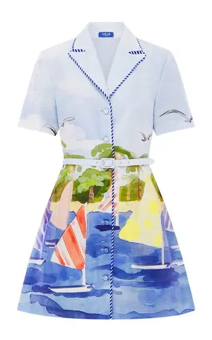 LEO LIN Brigitte Printed Mini Shirtdress - Print