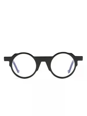 VAVA EYEWEAR Sculpted Round-frame Glasses - Black