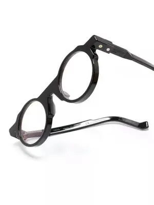 VAVA EYEWEAR Sculpted Round-frame Glasses - Black