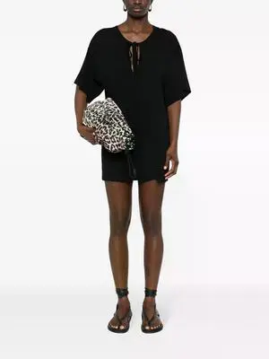P.a.r.o.s.h Pussy-bow Knitted Top - Black