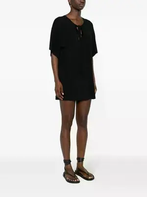 P.a.r.o.s.h Pussy-bow Knitted Top - Black
