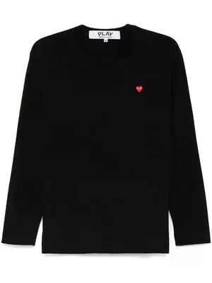 Play Comme Des Garcon Heart-patch T-shirt