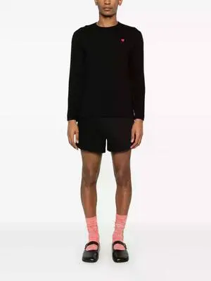 Play Comme Des Garcon Heart-patch T-shirt