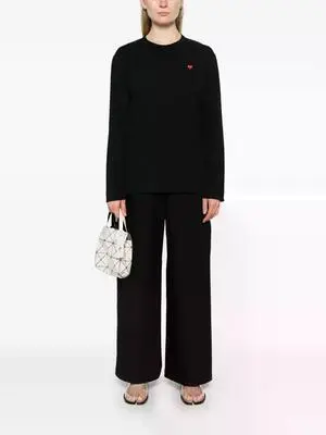 Play Comme Des Garcon Heart-patch T-shirt