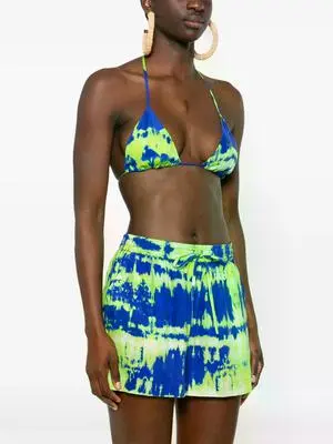 P.a.r.o.s.h Tie-dye Silk Bralette - Green