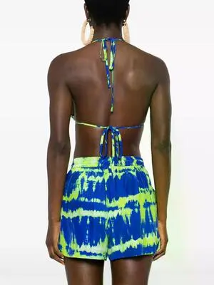 P.a.r.o.s.h Tie-dye Silk Bralette - Green