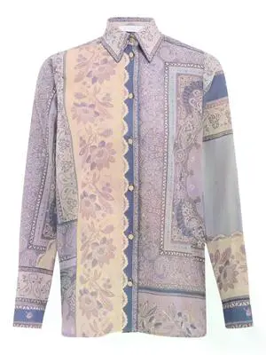 Zimmermann Mix-print Button-up Shirt