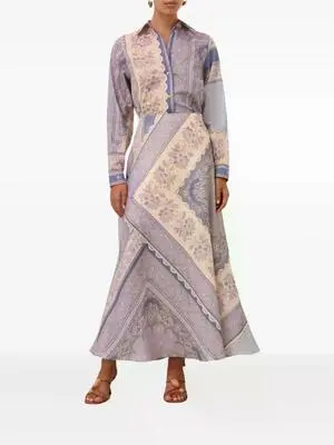 Zimmermann Mix-print Maxi Skirt