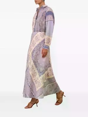 Zimmermann Mix-print Maxi Skirt