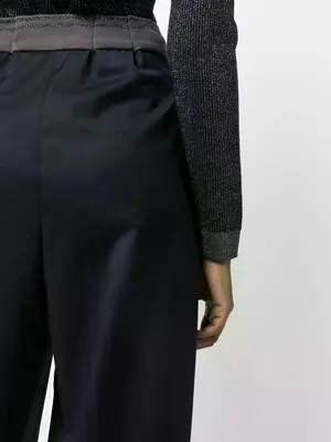 Fabiana Filippi Dark Virgin Wool Wide Leg Trousers