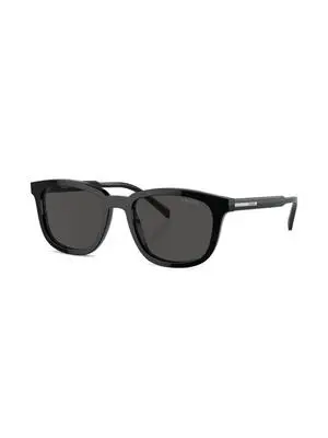 Prada Logo-engraved Square-frame Sunglasses - Black