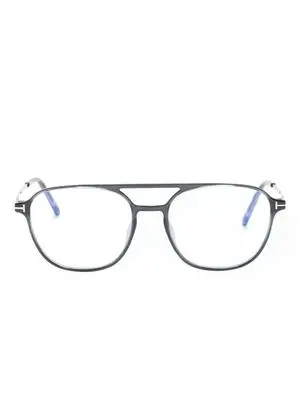 TOM FORD Pilot-frame Acetate Glasses - Blue
