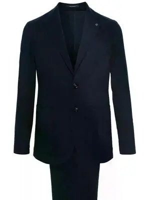 Tagliatore Seersucker-texture Single-breasted Suit