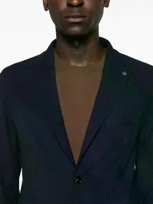 Tagliatore Seersucker-texture Single-breasted Suit