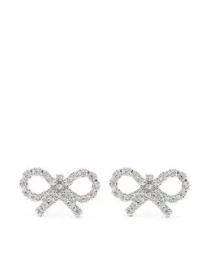 SELF-PORTRAIT Micro Bow Earrings - Silver