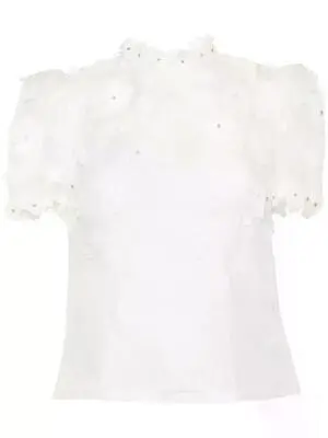 Zimmermann Matchmaker Lift Off Appliquéd Blouse - White