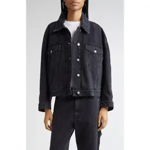 Stella McCartney Lace Trim Denim Trucker Jacket