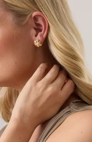 Sara Weinstock Petite Diamond Flower Stud Earrings