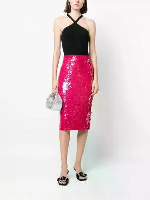 P.a.r.o.s.h Sequin Embellished Midi Skirt