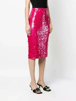 P.a.r.o.s.h Sequin Embellished Midi Skirt