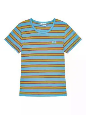 GANNI Striped Short-sleeve T-shirt