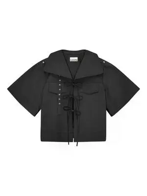 GANNI Stretch-cotton Blouse