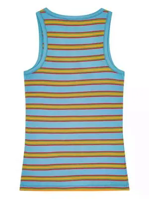 GANNI Striped Sleeveless Top - Blue