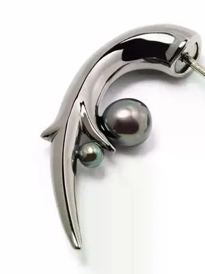 SHAUN LEANE Hook Pearl Earrings - Black