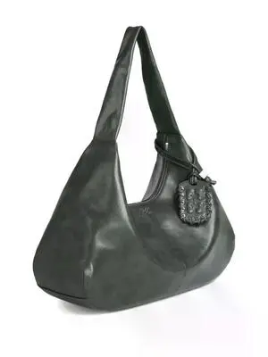 GANNI Xxl Leather Shoulder Bag - Grey