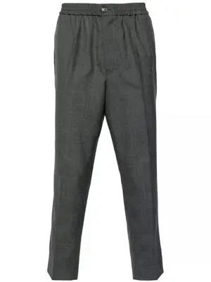 AMI Paris Mid-rise Cropped Tapered Trousers