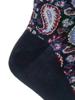 Etro Paisley Patterned Socks - Blue