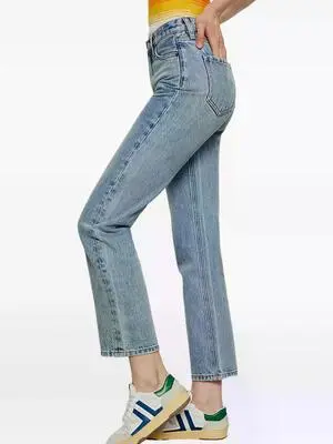 HEY JOANIE Logo-patch Straight Leg Jeans