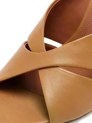 Amina Muaddi Cross-strap Heeled Sandals