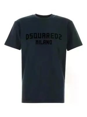 Dsquared2 Logo-print Cotton T-shirt Blue