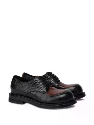 Moschino Crocodile-embossed Derby Shoes