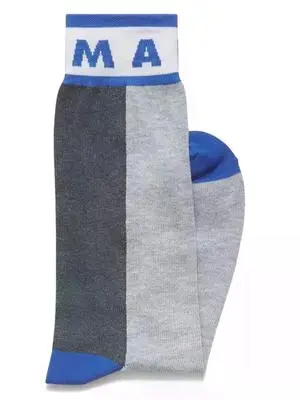 Marni Intarsia-knit Logo Socks