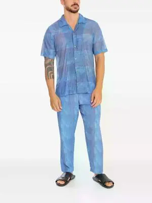 AMIR SLAMA Check-pattern Short-sleeve Shirt