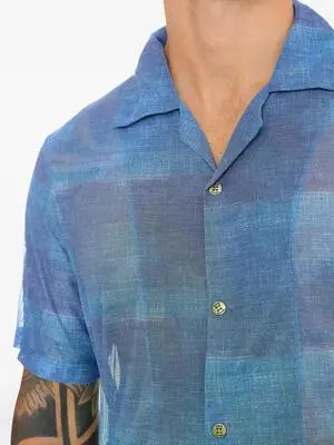 AMIR SLAMA Check-pattern Short-sleeve Shirt