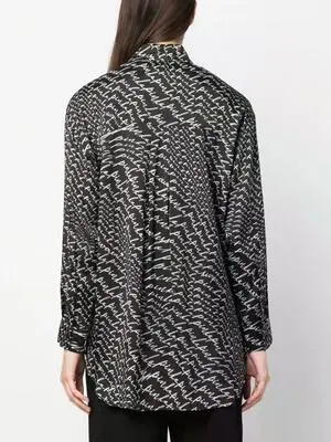 Pinko Logo-print Spread-collar Shirt