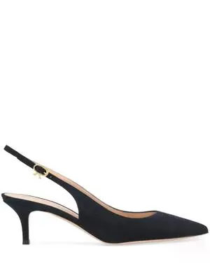 GIANVITO ROSSI Ribbon Sling 55mm Pumps - Blue