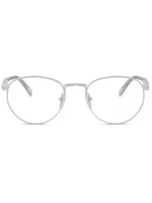 Prada Round-Frame Glasses Silver