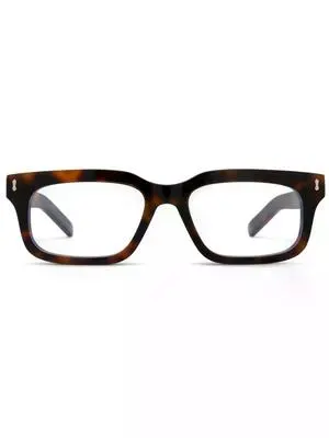 Gucci Acetate Rectangle Sunglasses With Clip-on Lenses - Brown
