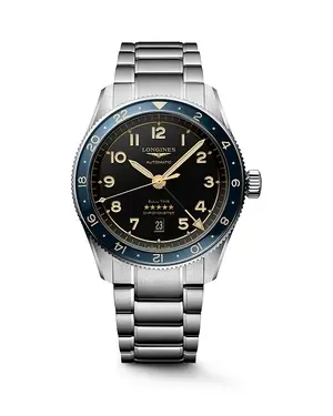 LONGINES Spirit Zulu Time Watch - Black/silver