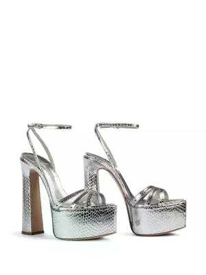 LE SILLA 170mm Nina Platform Sandals - Silver