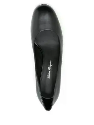 FERRAGAMO Farrah Leather Pumps - Black