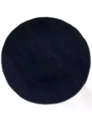 Pringle Of Scotland Lion-embroidered Cashmere Beret - Blue