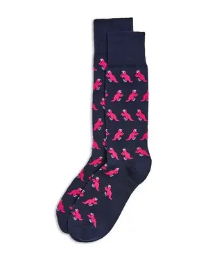 Paul Smith Dinosaur Crew Socks Pink