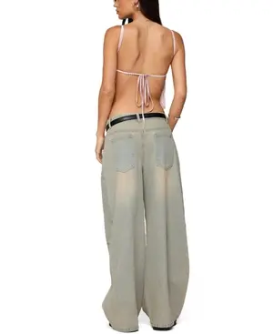 EDIKTED Santi Low Rise Wide Leg Jeans