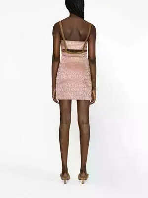 Versace Logo Jacquard Minidress